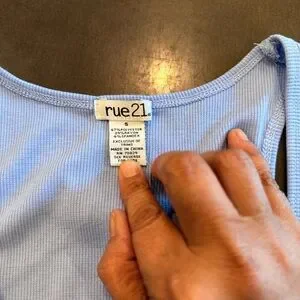 Rue21 | Tops | Rue2 Light Blue Tank With Red Heart Embroidery | Poshmark